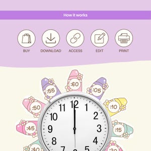 Pastel Classroom Decor Bundle Calendar Clock Labels and Visual ...