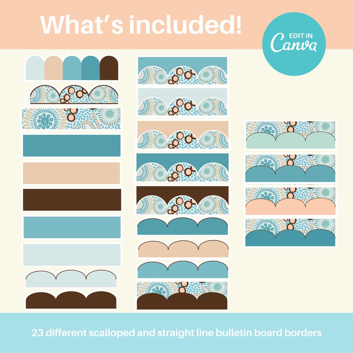 Aboriginal Bulletin Board Borders Bundle Modern Classroom Decor NAIDOC ...