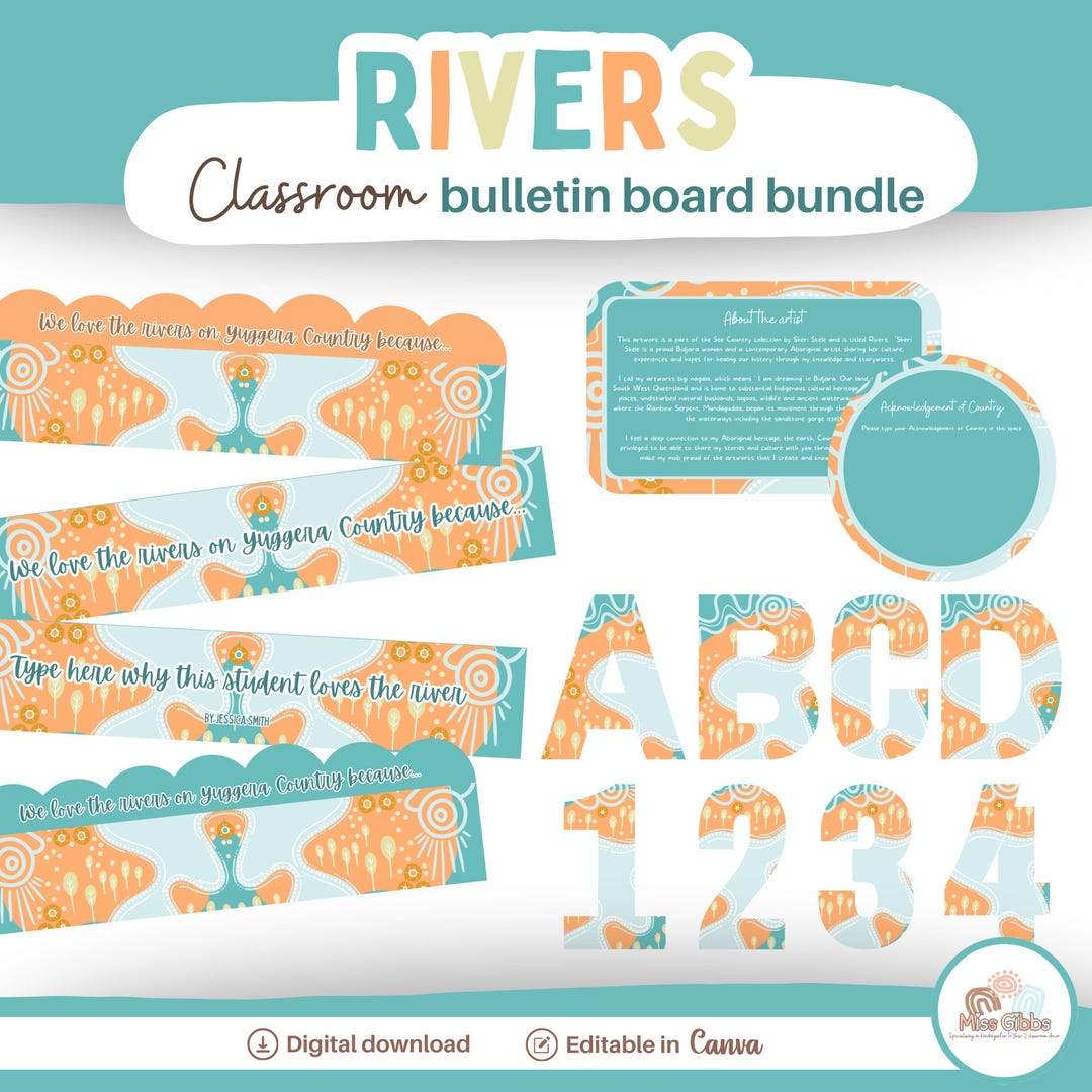 Modern Classroom Decor Bundle Bulletin Board Kit | Aboriginal ...
