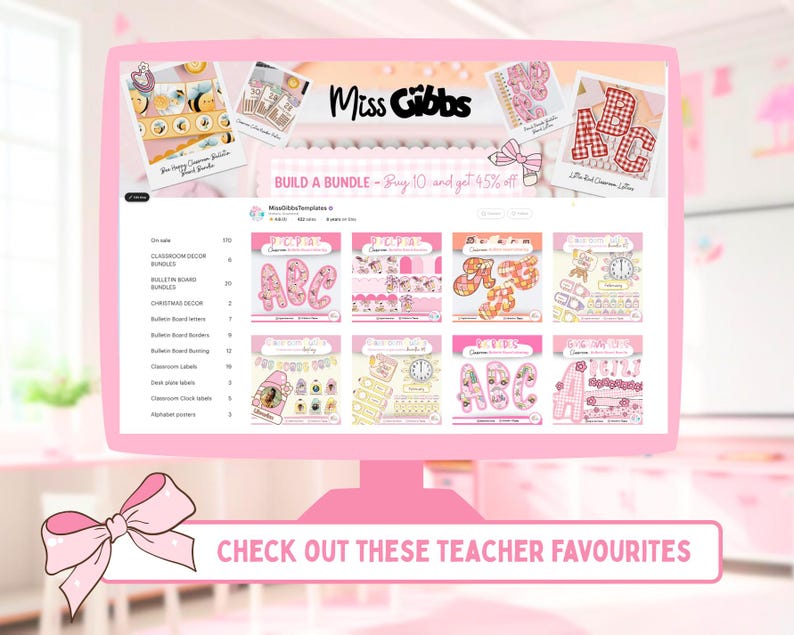Cute Coquette Bow Name Tags Printable Classroom Bulletin Board and ...
