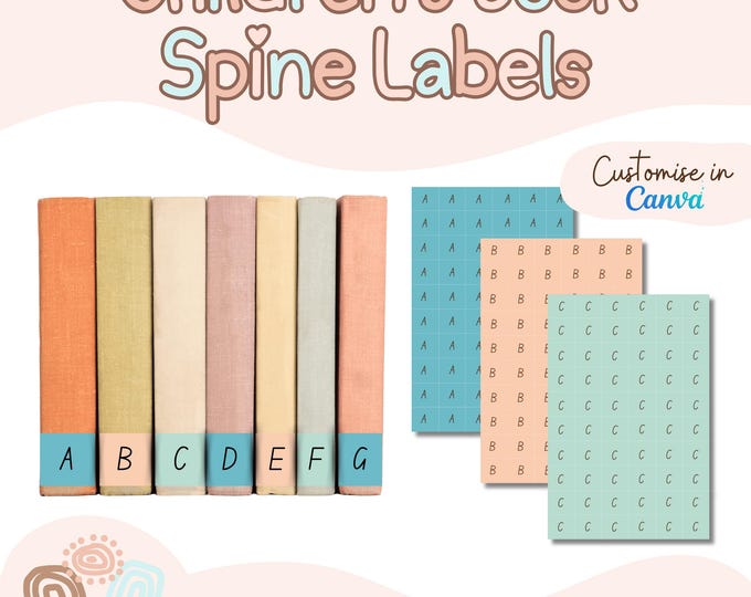 Classroom Library Children's Book Spine Labels | Burn off Collection ...