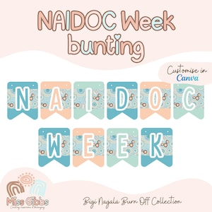 NAIDOC Week Bunting | Burn off Collection | Canva Template | Aboriginal ...