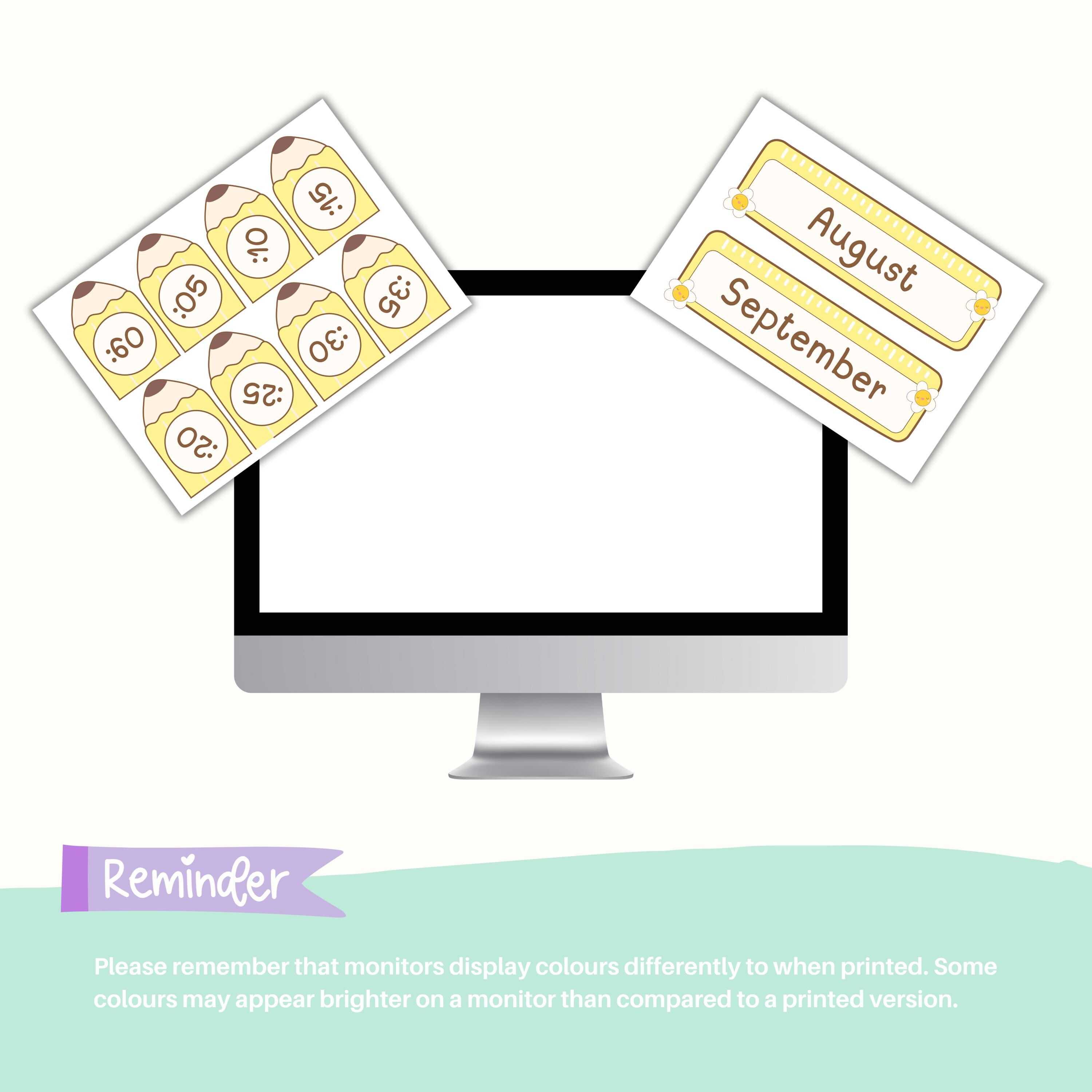 Pastel Classroom Decor Bundle Classroom Calendar, Clock Labels and ...