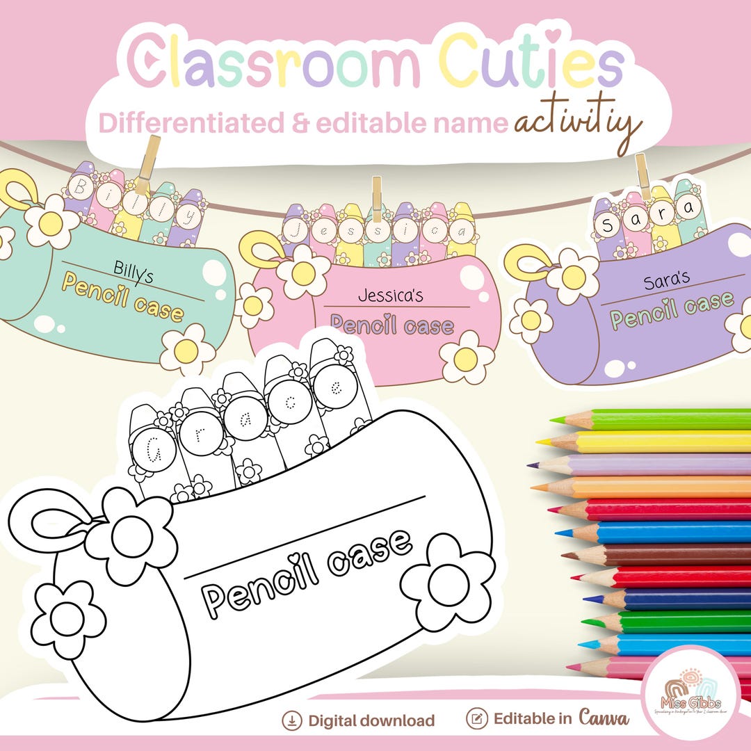 Editable Name Tracing School Readiness Activity Worksheet for Preschool ...
