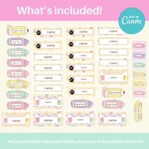 Pastel Classroom Decor Bundle Classroom Labels Modern Classroom Decor ...