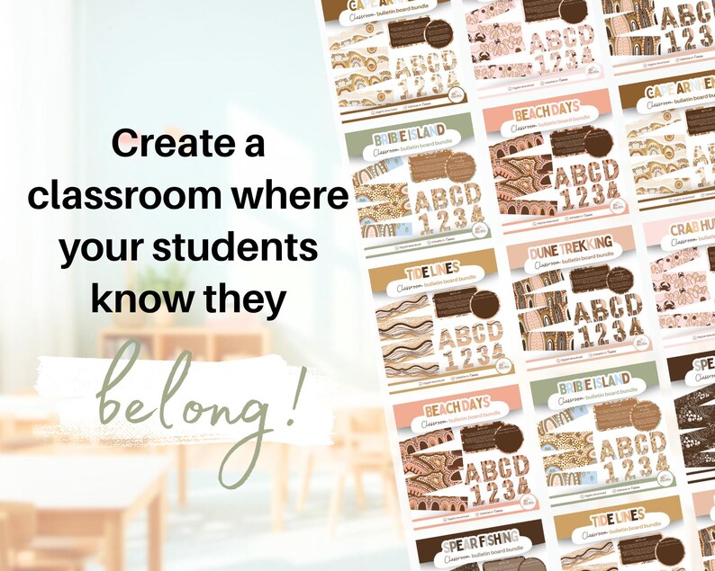Aboriginal Bulletin Board Kit Sea and Ocean Themed | Aboriginal ...