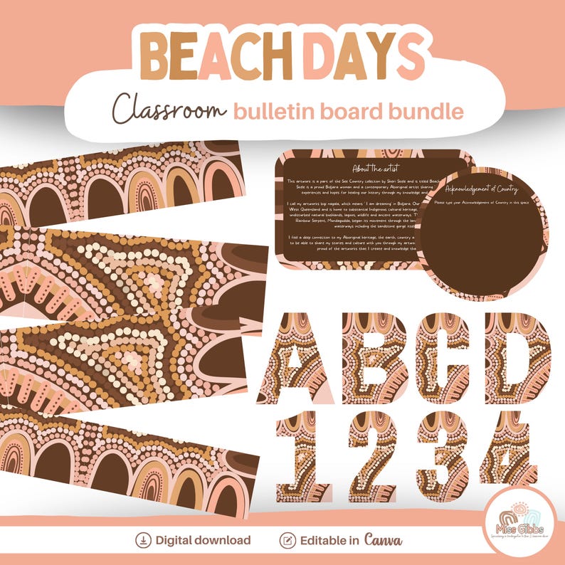 Modern Classroom Decor Bundle Bulletin Board Kit Bundle Aboriginal ...