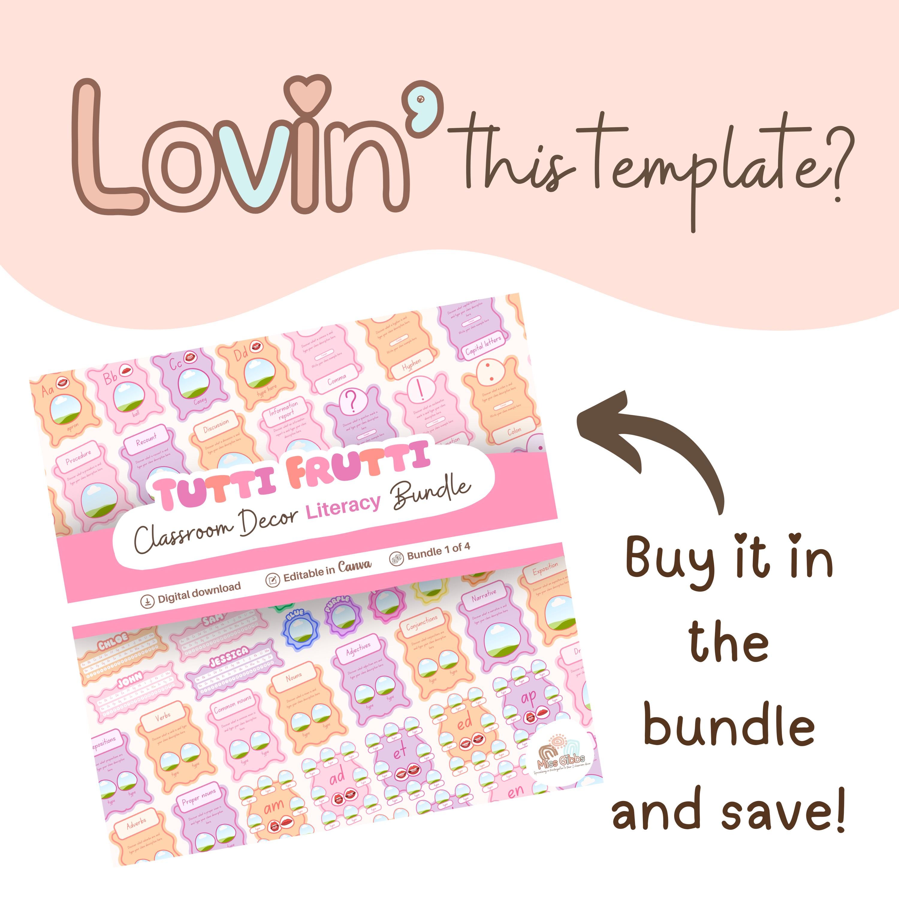 Editable Text Types Posters and Grammar Poster Set Modern Classroom ...