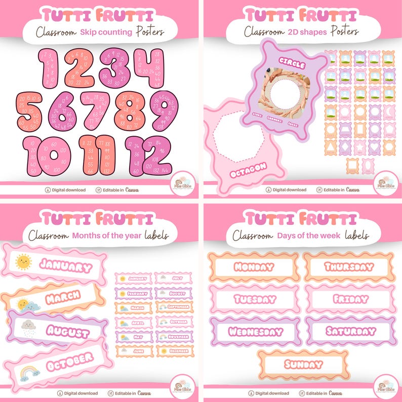 Modern Classroom Decor Bundle | Numeracy | Tutti Frutti Collection ...