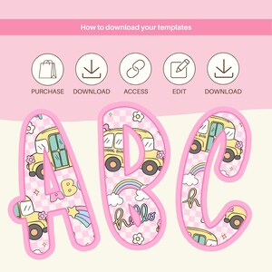 Back to School Classroom Bulletin Board Letters, Bus Classroom ...