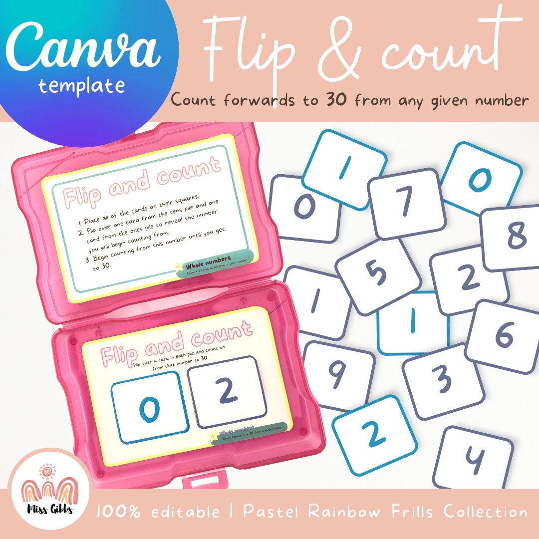 Counting Activity for Kids | Count to 30 From Any Given Number - Etsy