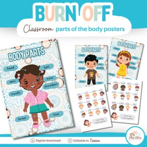 Classroom Body Parts Posters | Burn off Collection | Canva Template ...