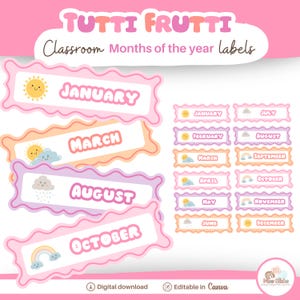 Months of the Year Classroom Labels and Homeschooler Curriculum ...