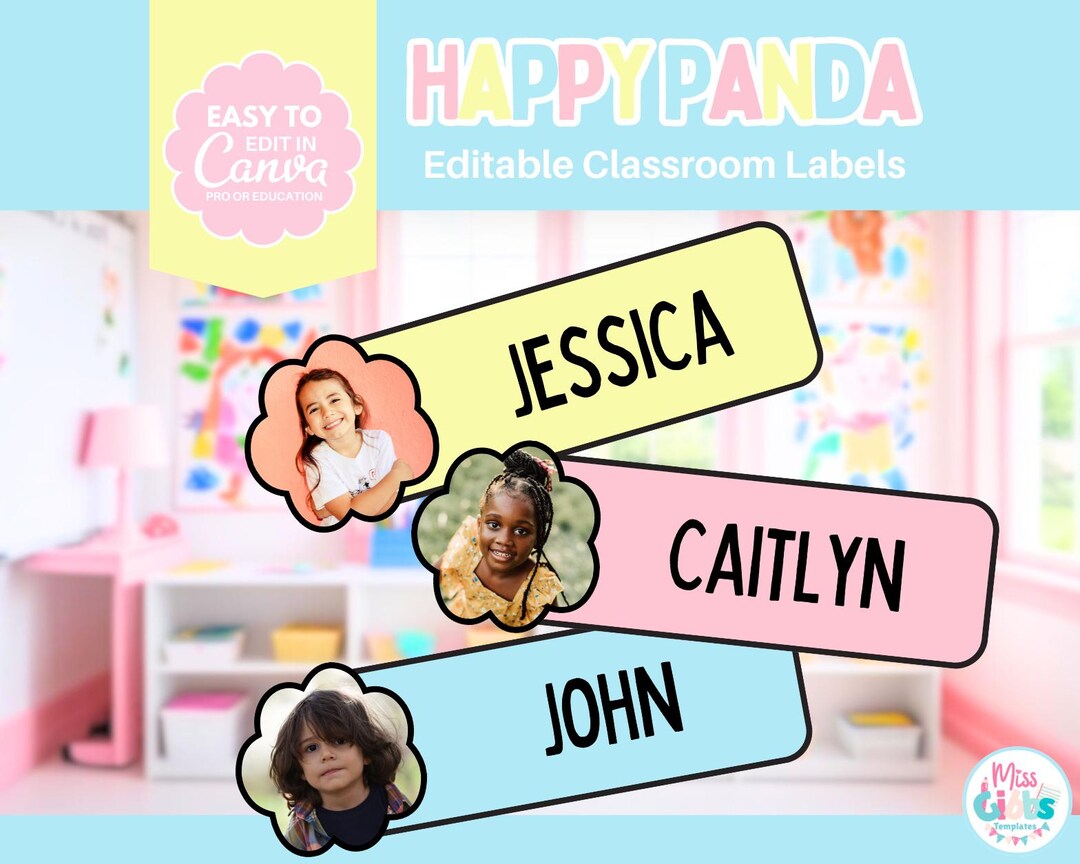 Pastel Classroom Labels Student Name Labels for the Classroom ...