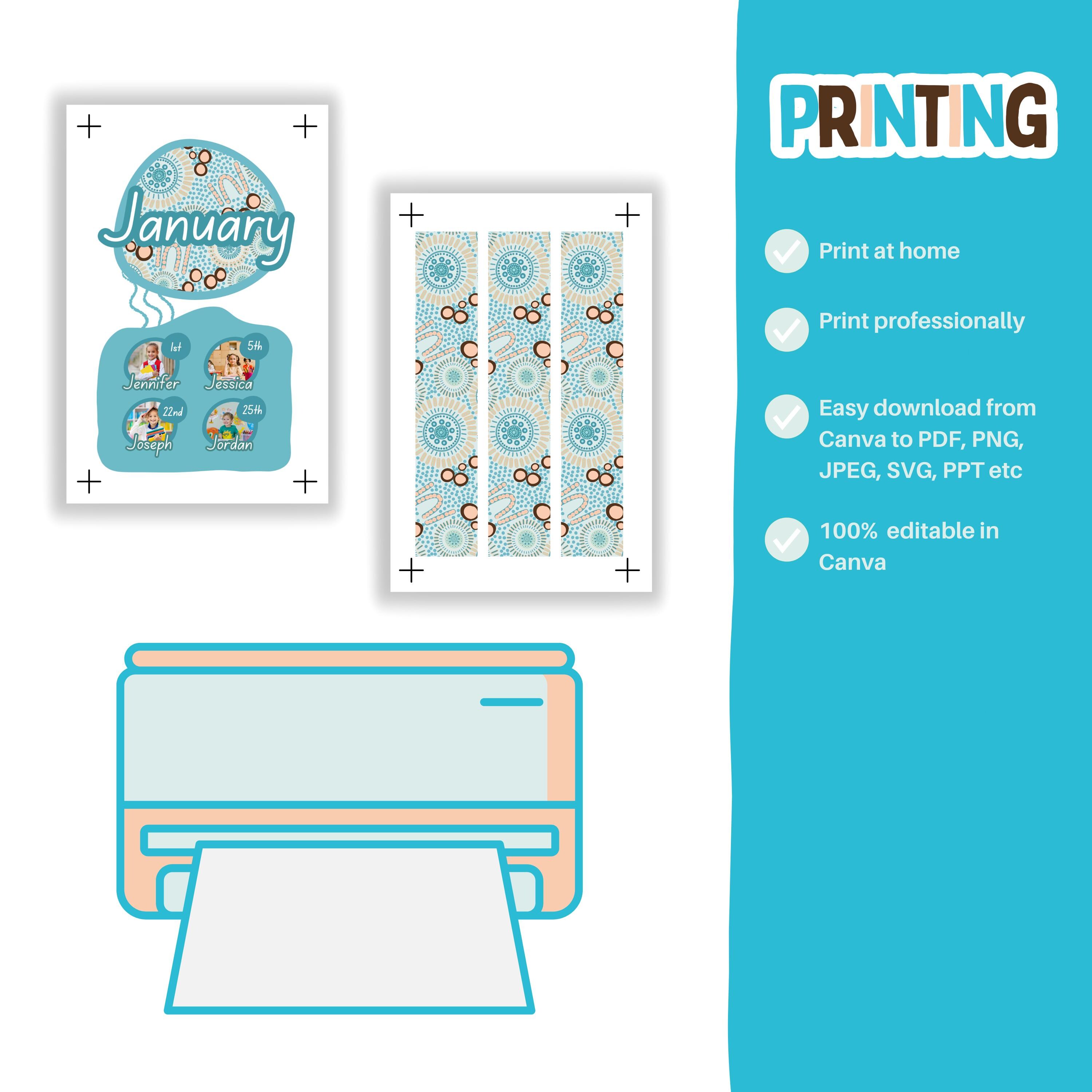 Aboriginal Classroom Birthday Display Bundle Modern Classroom Decor ...