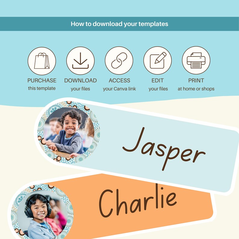 Aboriginal Classroom Labels | Burn off Collection | Canva Template ...