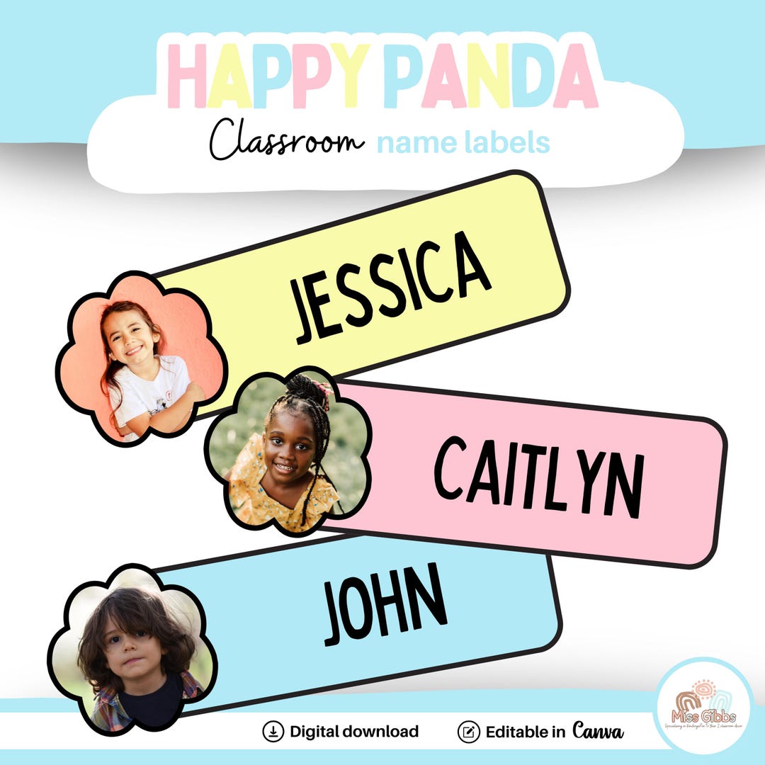 Pastel Classroom Labels Student Name Labels for the Classroom ...