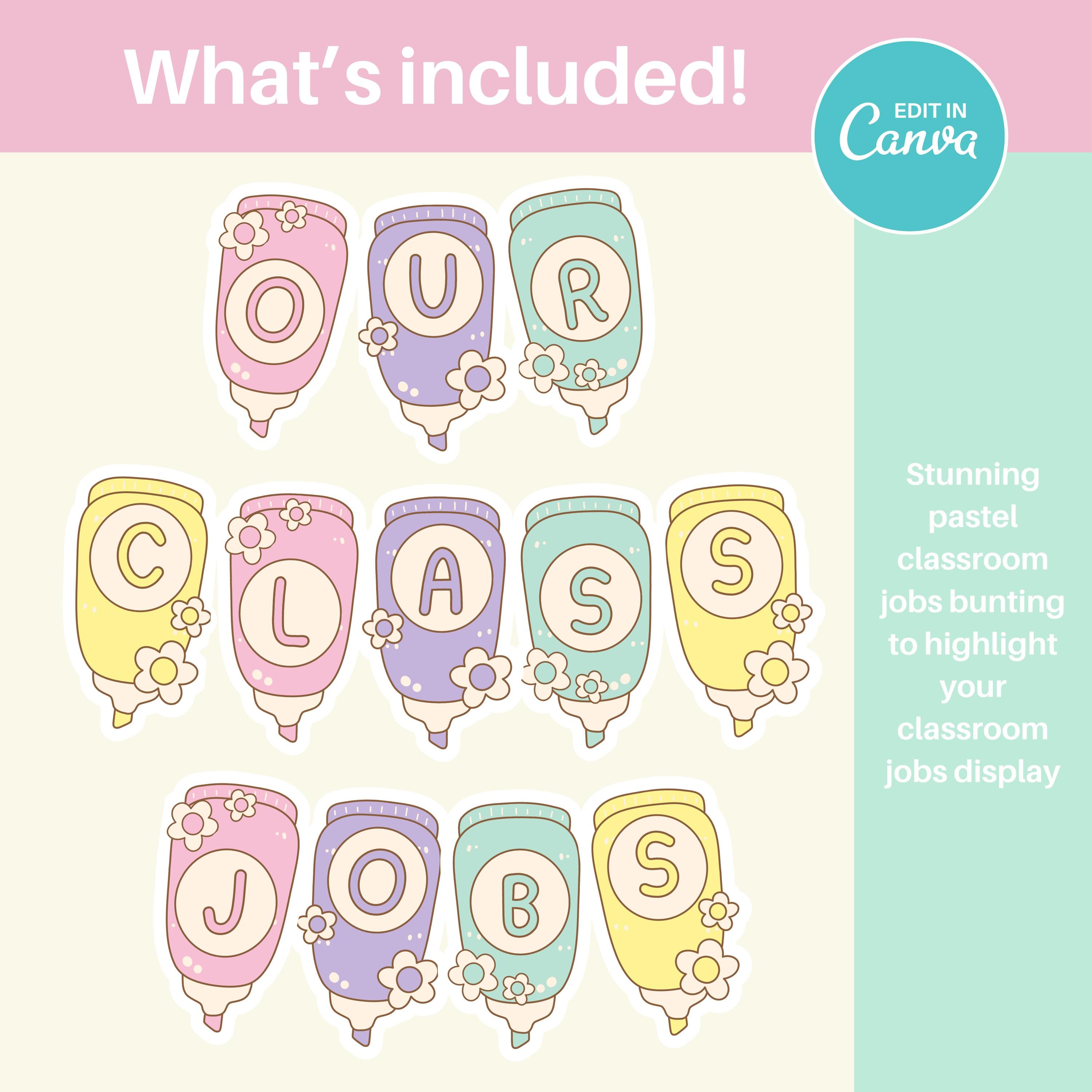 Classroom Jobs Display Modern Classroom Decor for the Classroom ...
