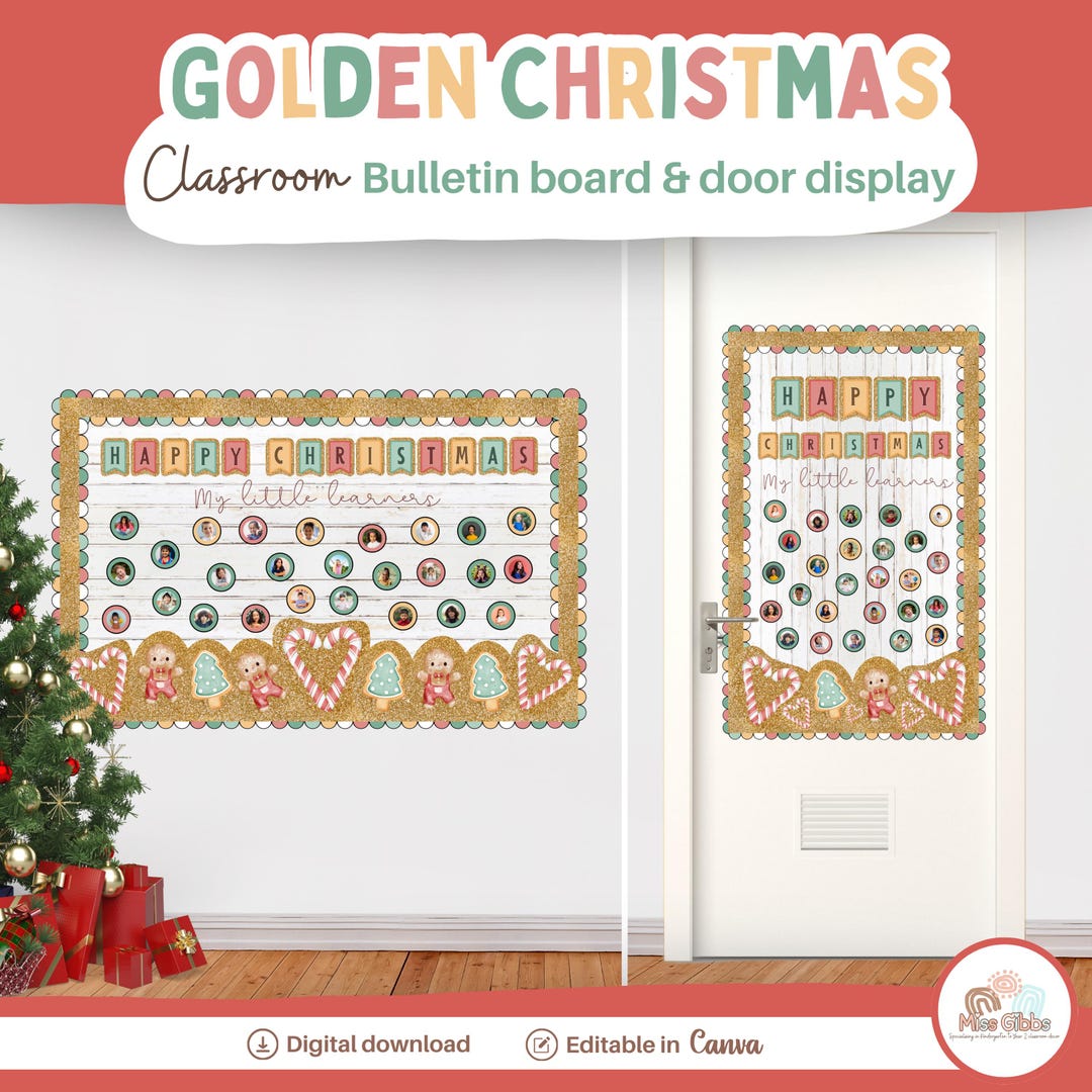 Christmas Classroom Bulletin Board and Door Display Bundle | Modern ...