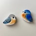 Eastern Bluebird Couple, Decorative Magnet Mirrored Pair, Polymer Clay ...