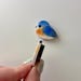 Eastern Bluebird Couple, Decorative Magnet Mirrored Pair, Polymer Clay ...