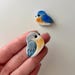 Eastern Bluebird Couple, Decorative Magnet Mirrored Pair, Polymer Clay ...