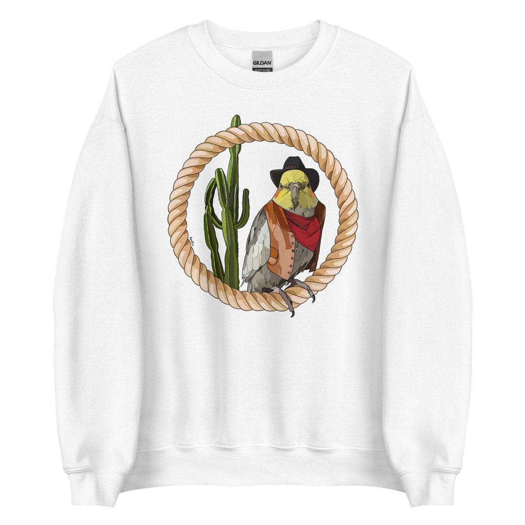 Cowboy Cockatiel, Bird, Western | Unisex Sweatshirt - Etsy