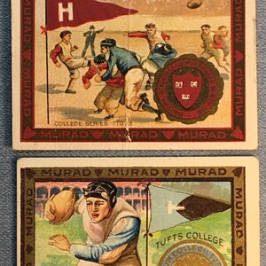 1900’s Football Cards - Harvard Crimson & Tufts University Lot - 1910 ...