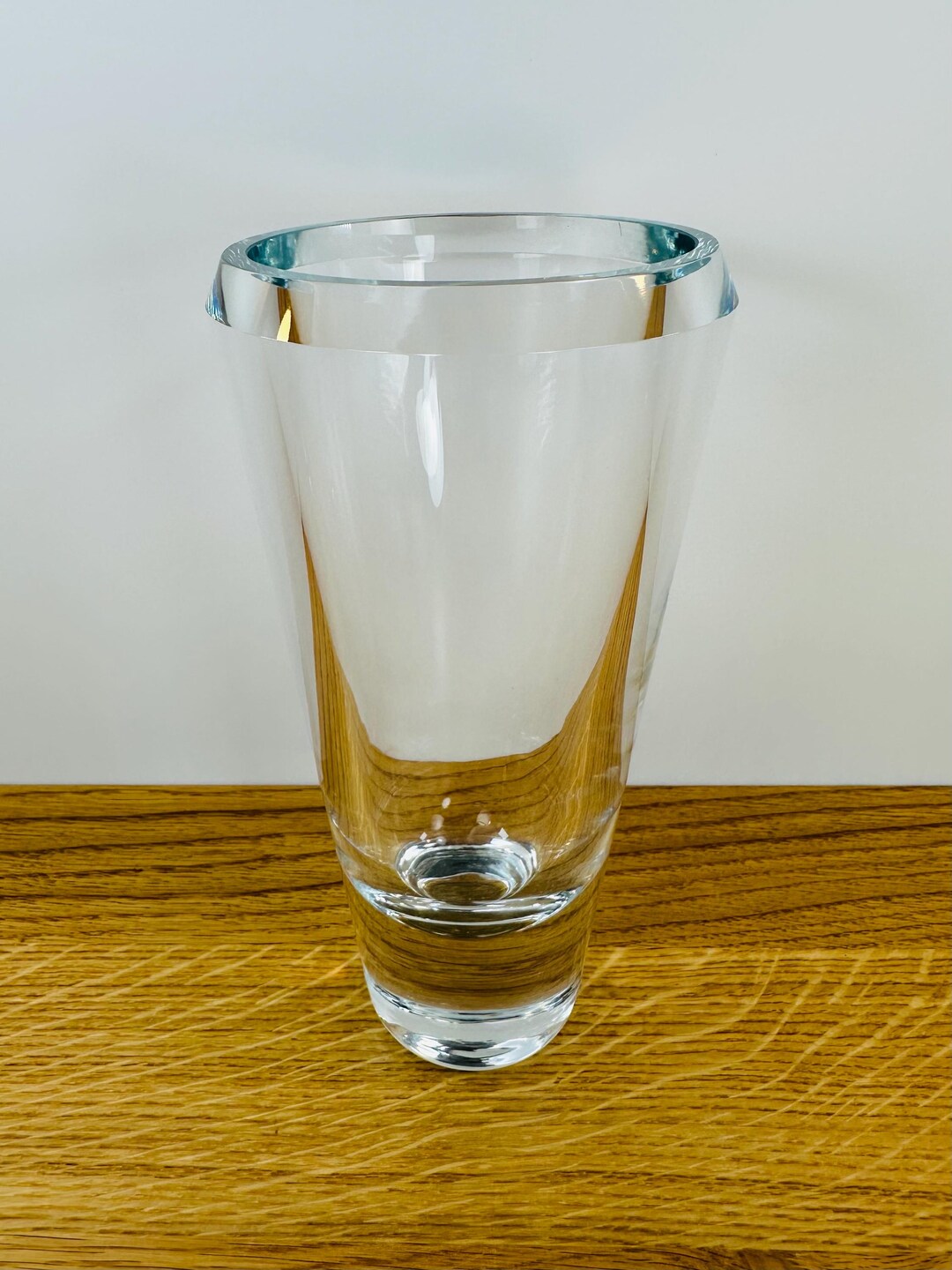Beveled Rim Glass Vase: Vintage Contemporary Scandinavian Design ...