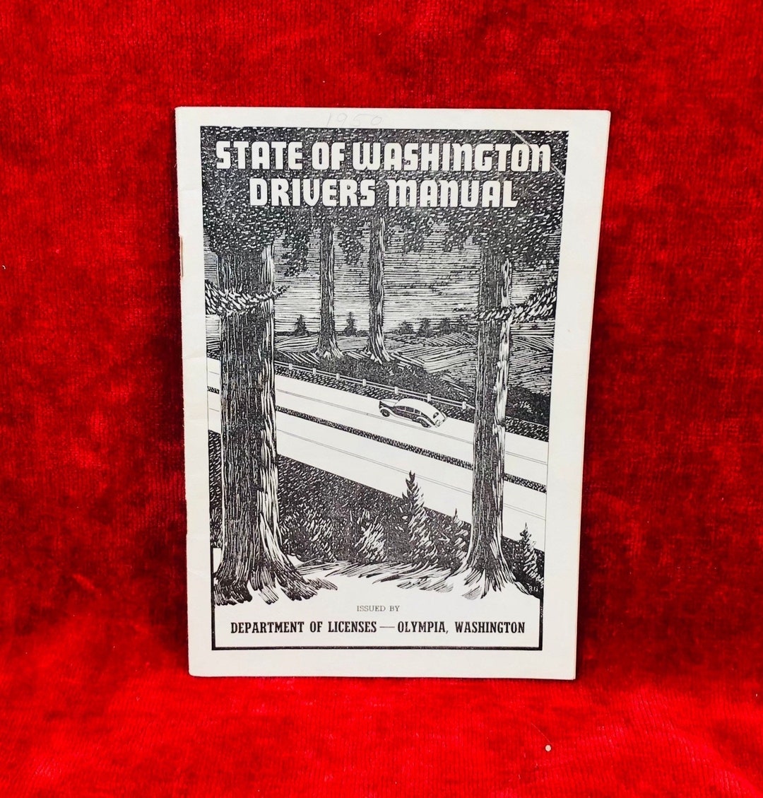 Vintage Wa Drivers Manual Illustrated Drivers Education - Etsy
