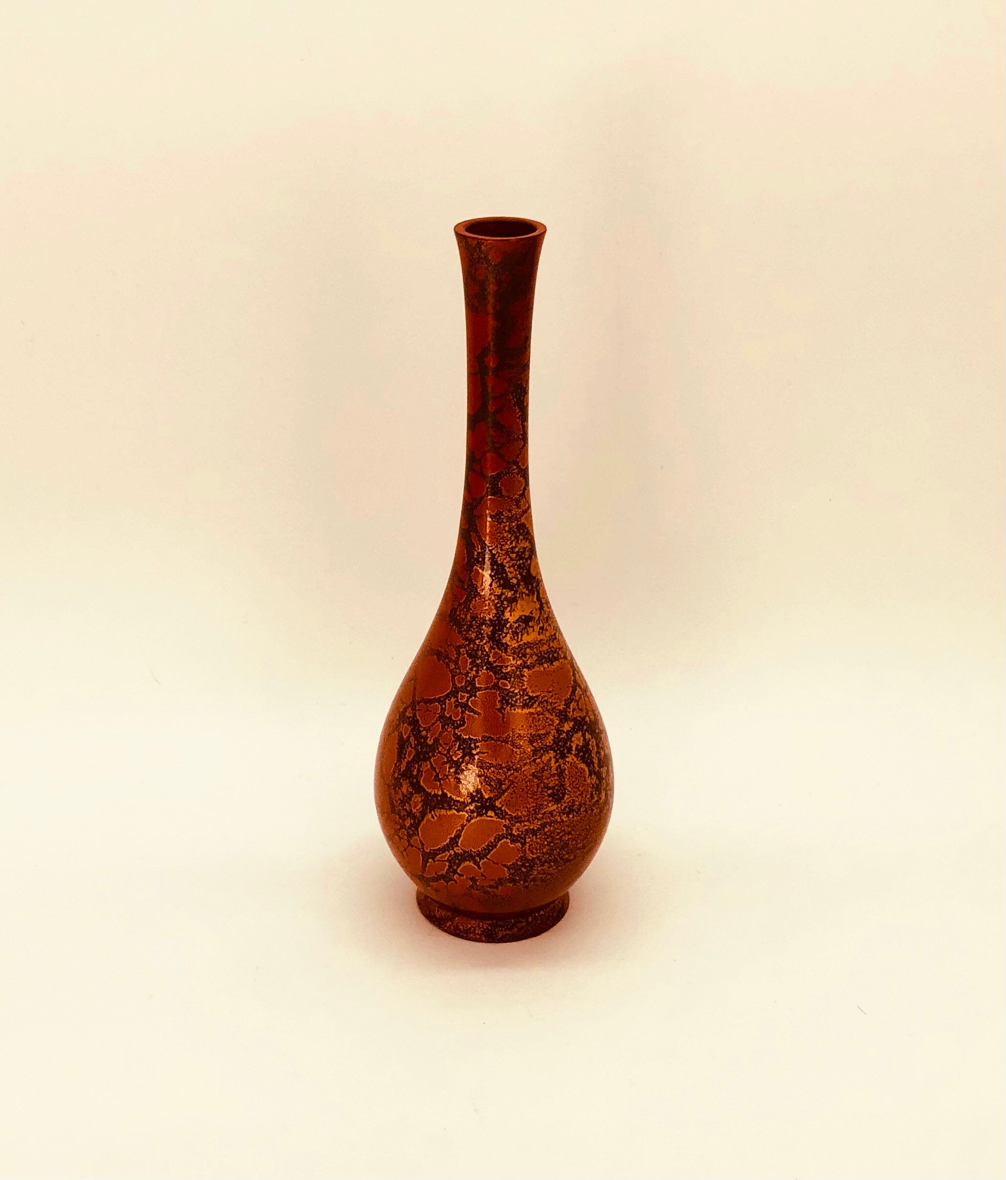 1960s Enameled Metal Bud Vase Mottled & Multi Colored MCM - Etsy