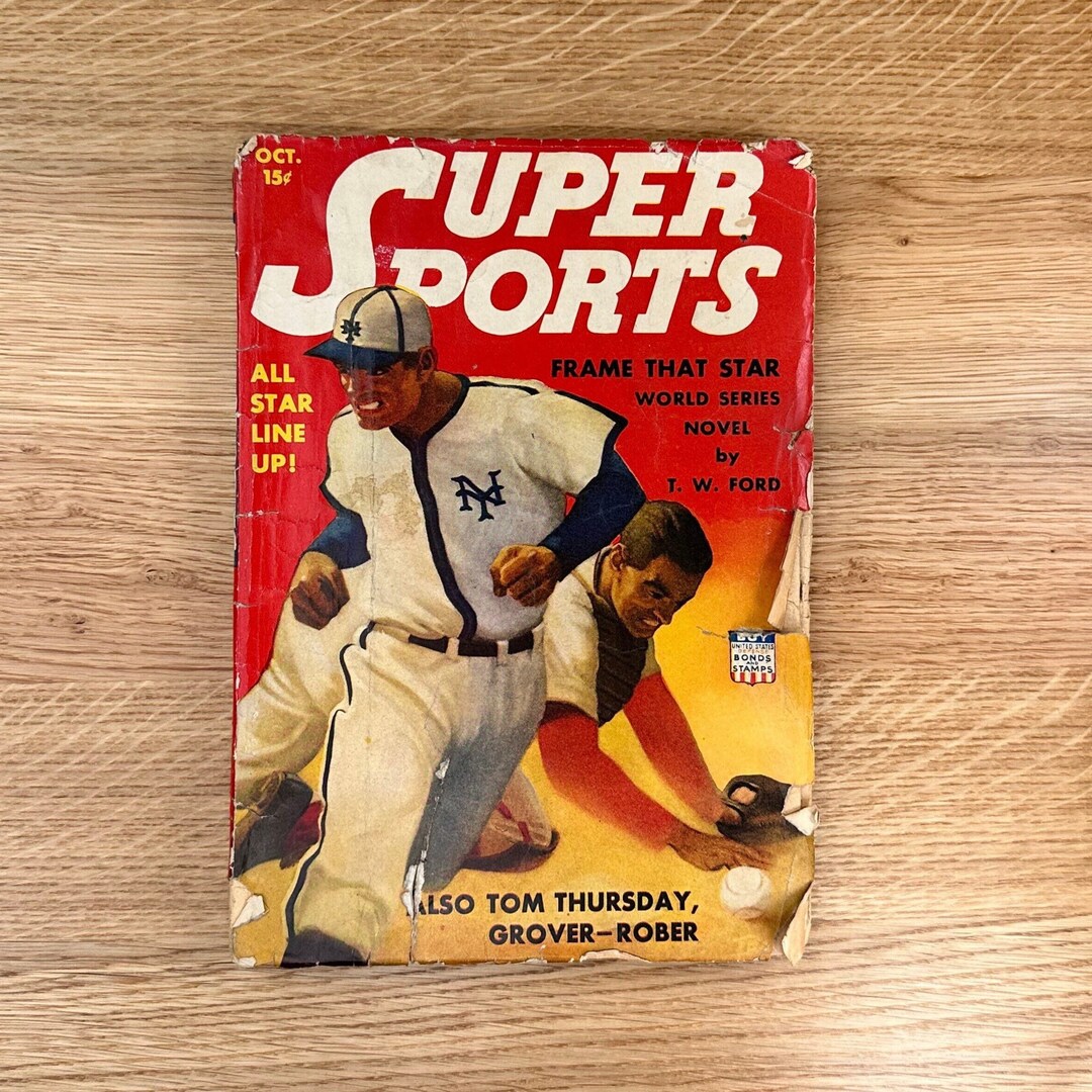 1942 Super Sports Magazine Vintage Pulp Magazine Retro Baseball ...