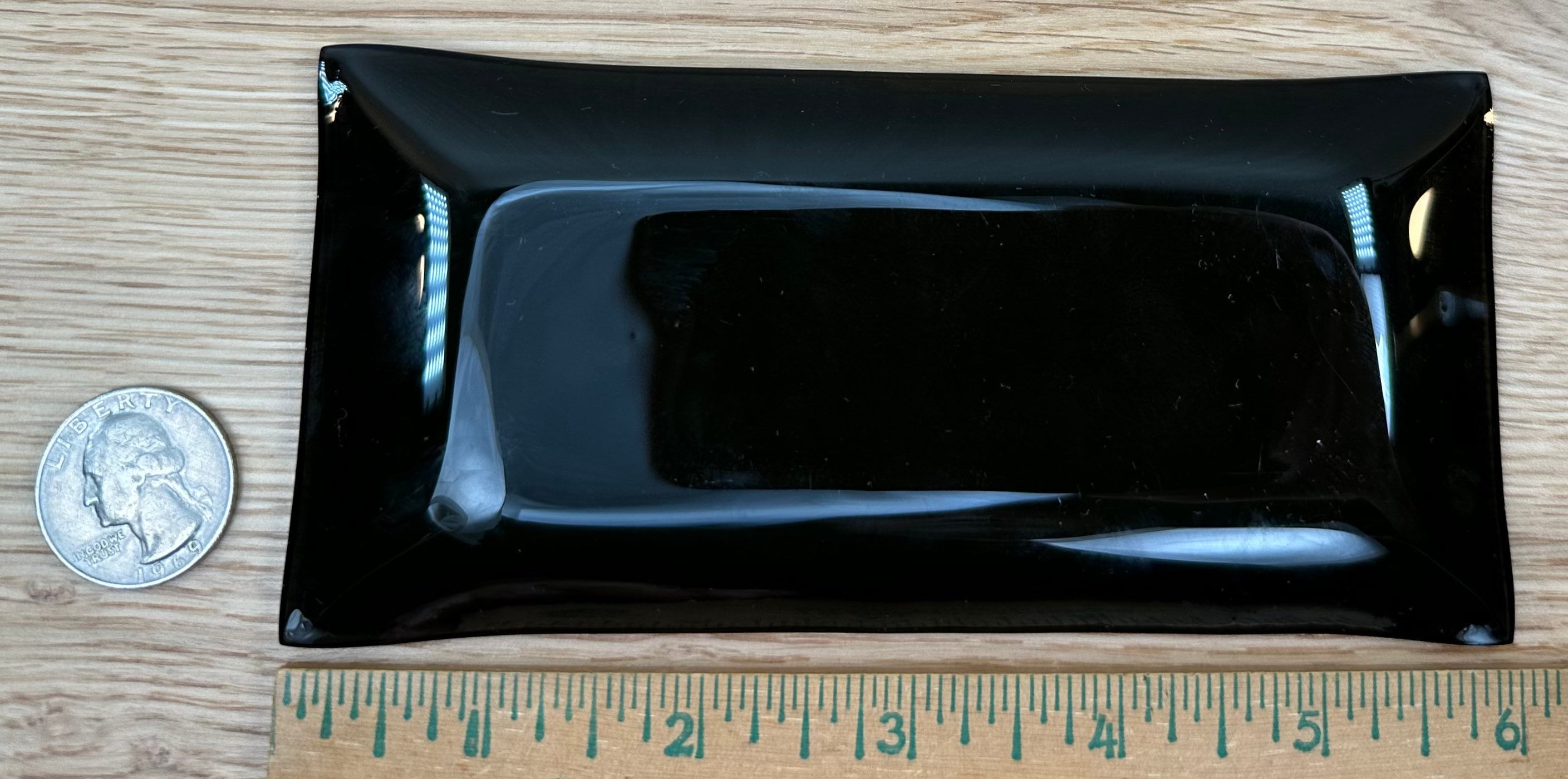 1960s William Box Humorous Glass Tray Curved Black Glass Mid - Etsy