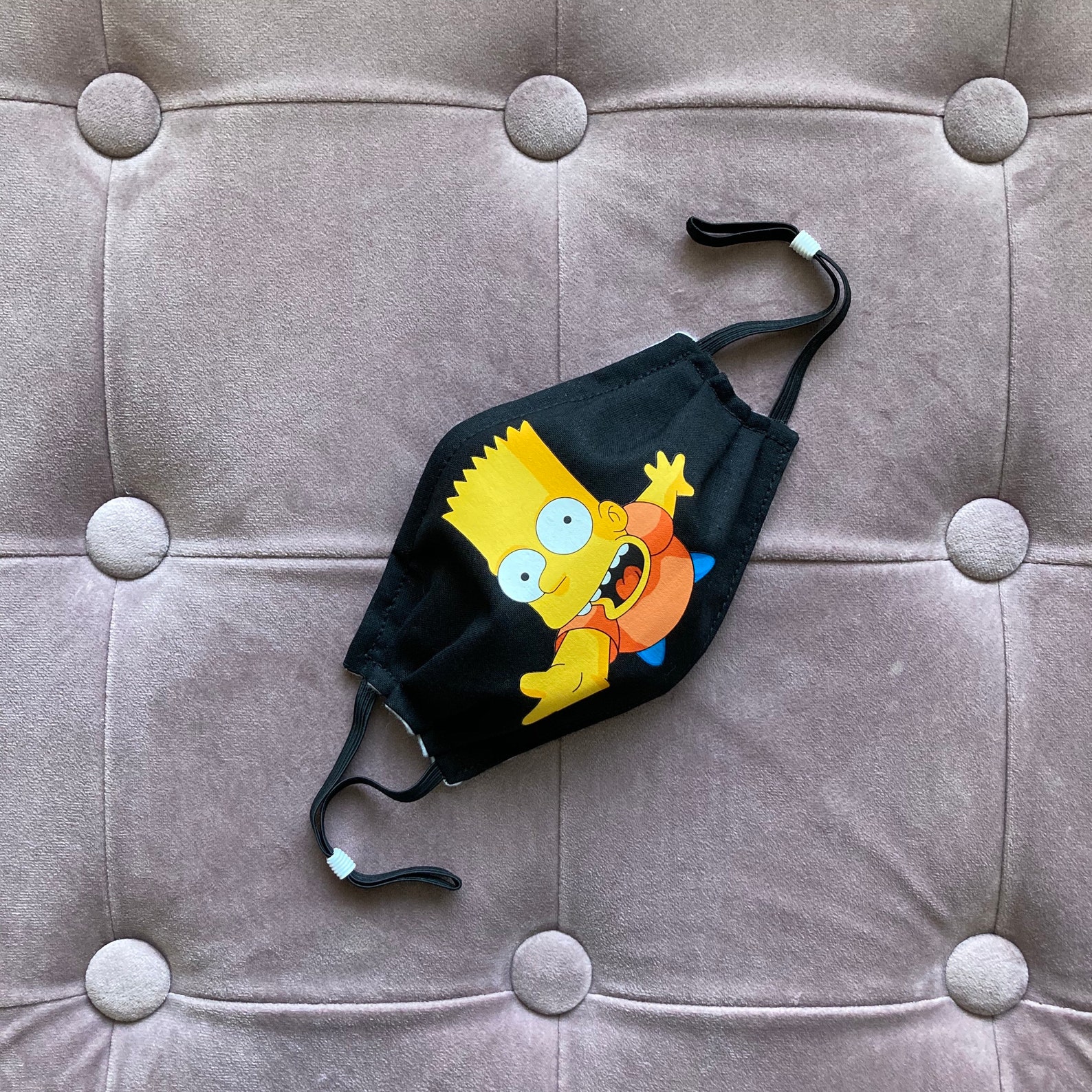 Bart Simpson Graphic Print Face Mask Kids and Adult Size | Etsy