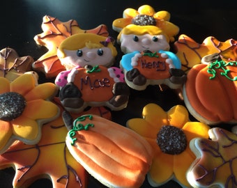 Fall Mason Jar Cookies With Fall Leaves One Dozen - Etsy