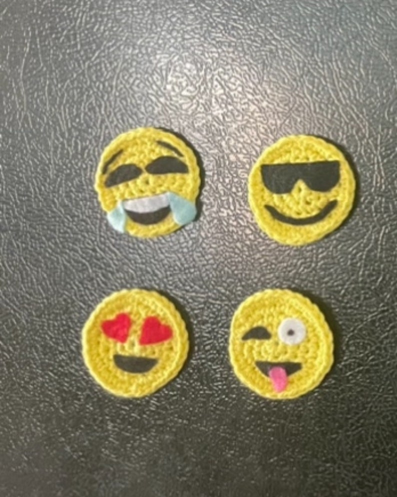 Crochet Emoji Magnets - Etsy