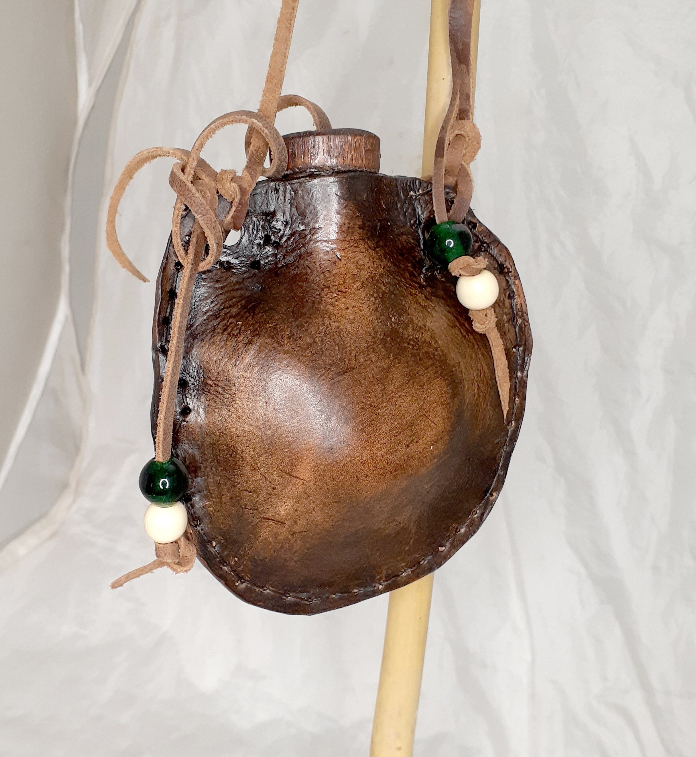 Shot Flask Hardened Leather Black Powder Muzzleloaders | Etsy