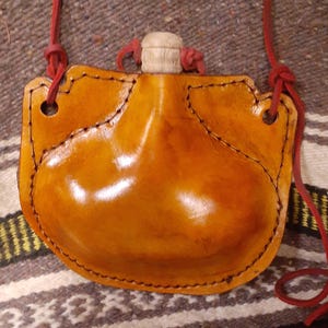 Shot Flask Hardened Leather Black Powder Muzzleloaders - Etsy