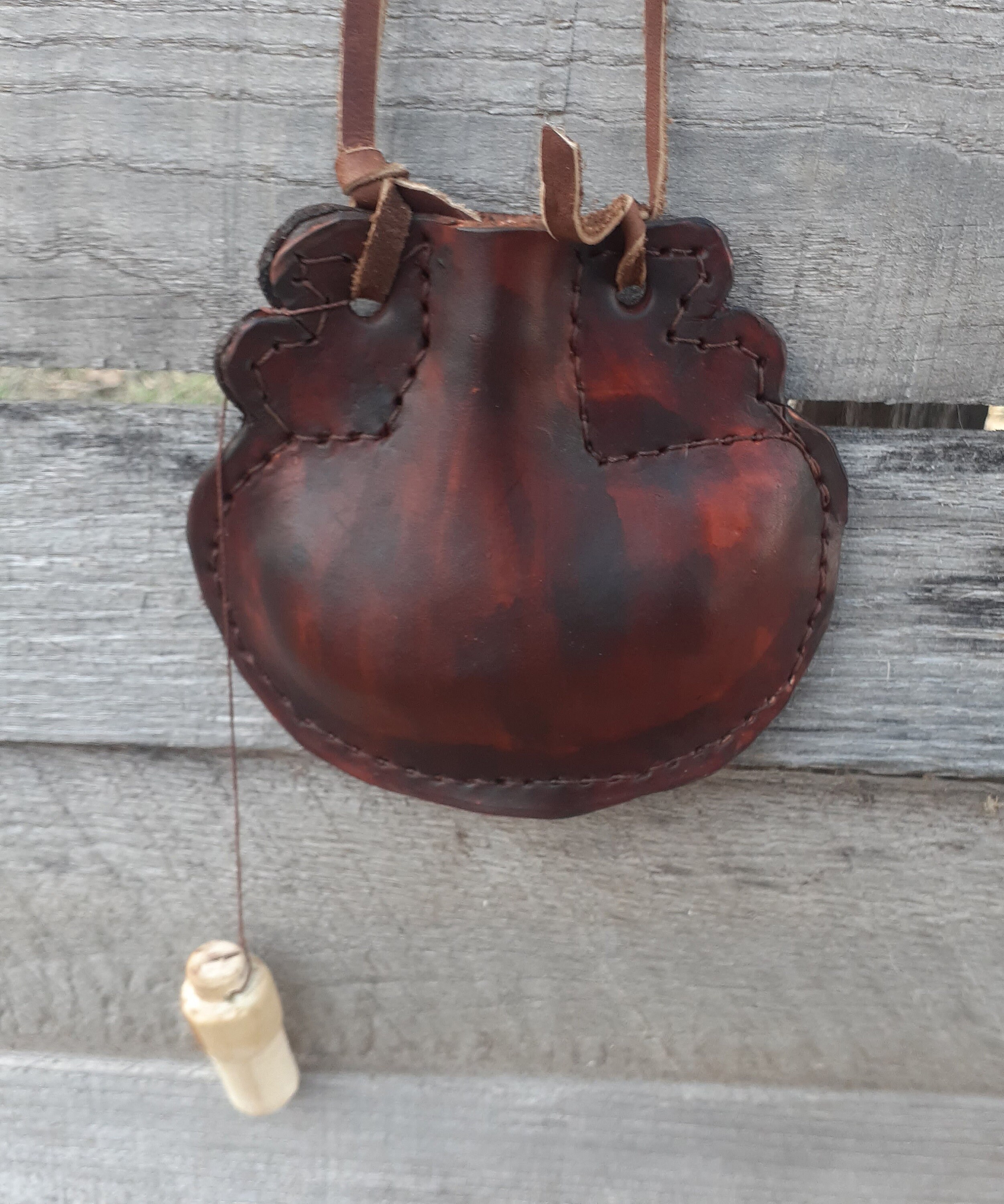 Shot Flask Hardened Leather Black Powder Muzzleloaders - Etsy