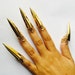 5 Pcs. Arrow Claw Rings,golden Claw Rings,gold Nail Guards, Metal Nails ...
