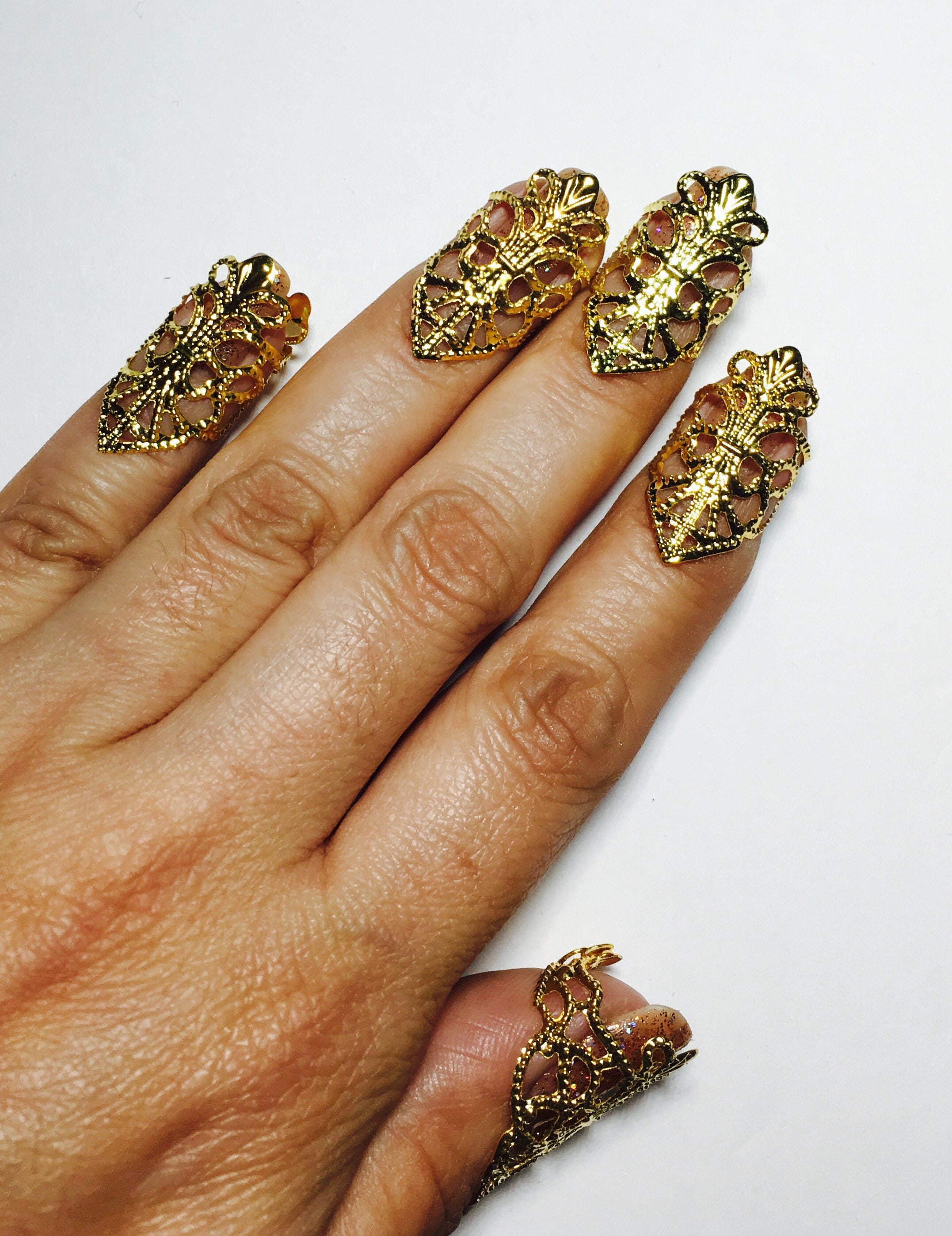 10 Pc. Mini Claw Rings,nail Tips,nail Guards,claws,claw Rings,finger ...