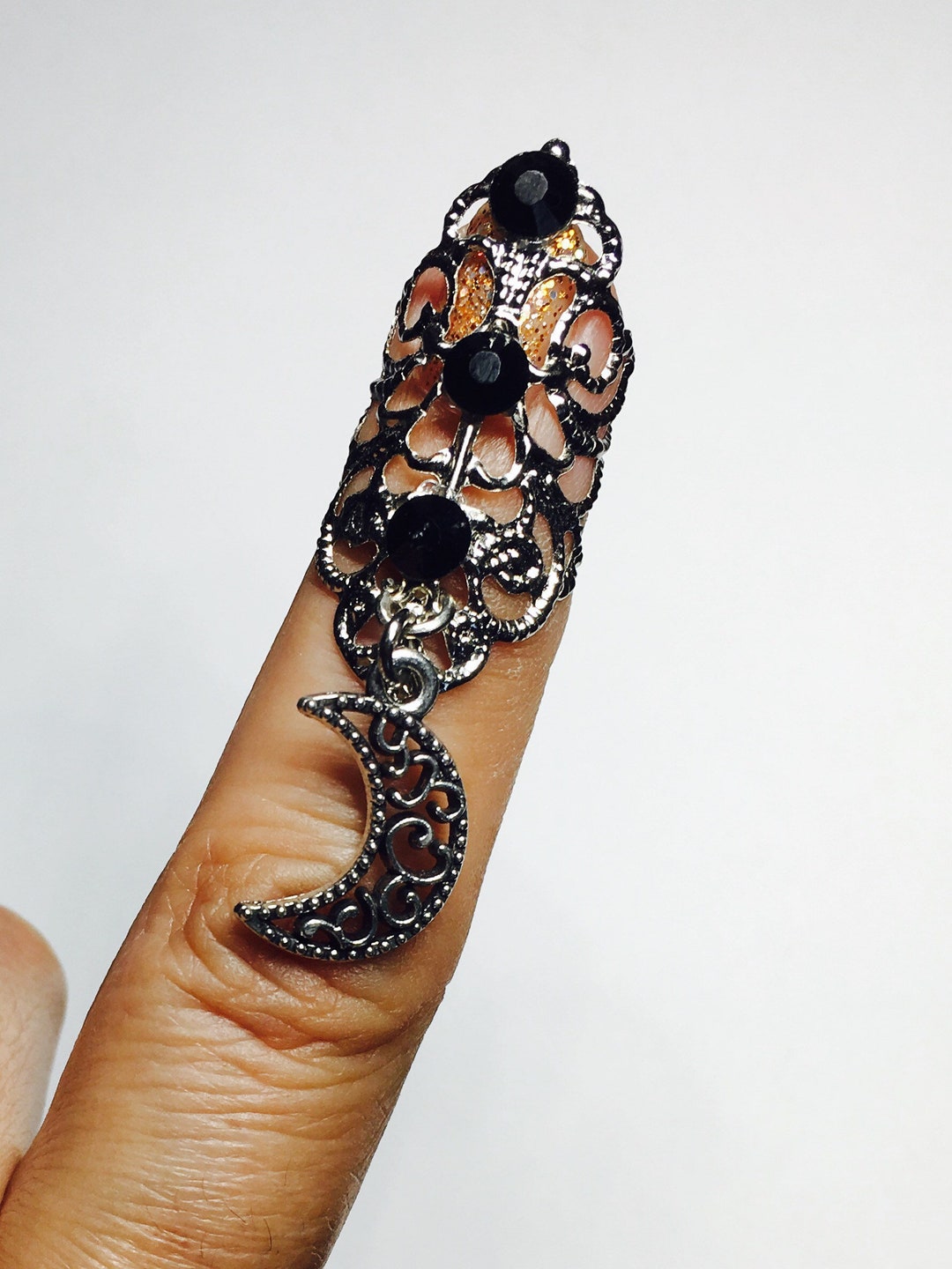 Moon Claw Ring,nail Guard,nail Tip, Nail Ring,moon Claw,moon Ring ...