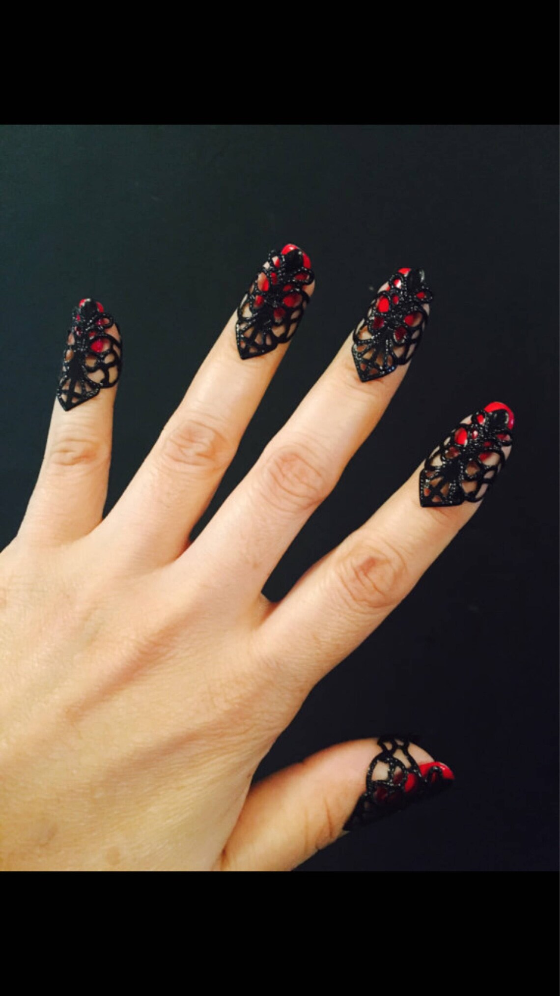 Filigree Mini Claw Rings Nail Tips or Nail Jewels Made in - Etsy