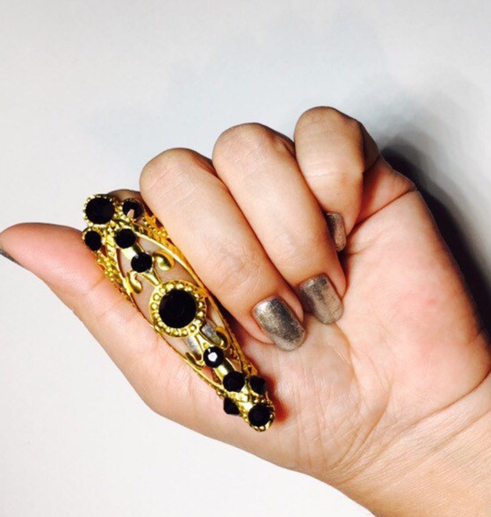 Crystal Claw Claw Ringnail Ringcrystal Clawnail - Etsy