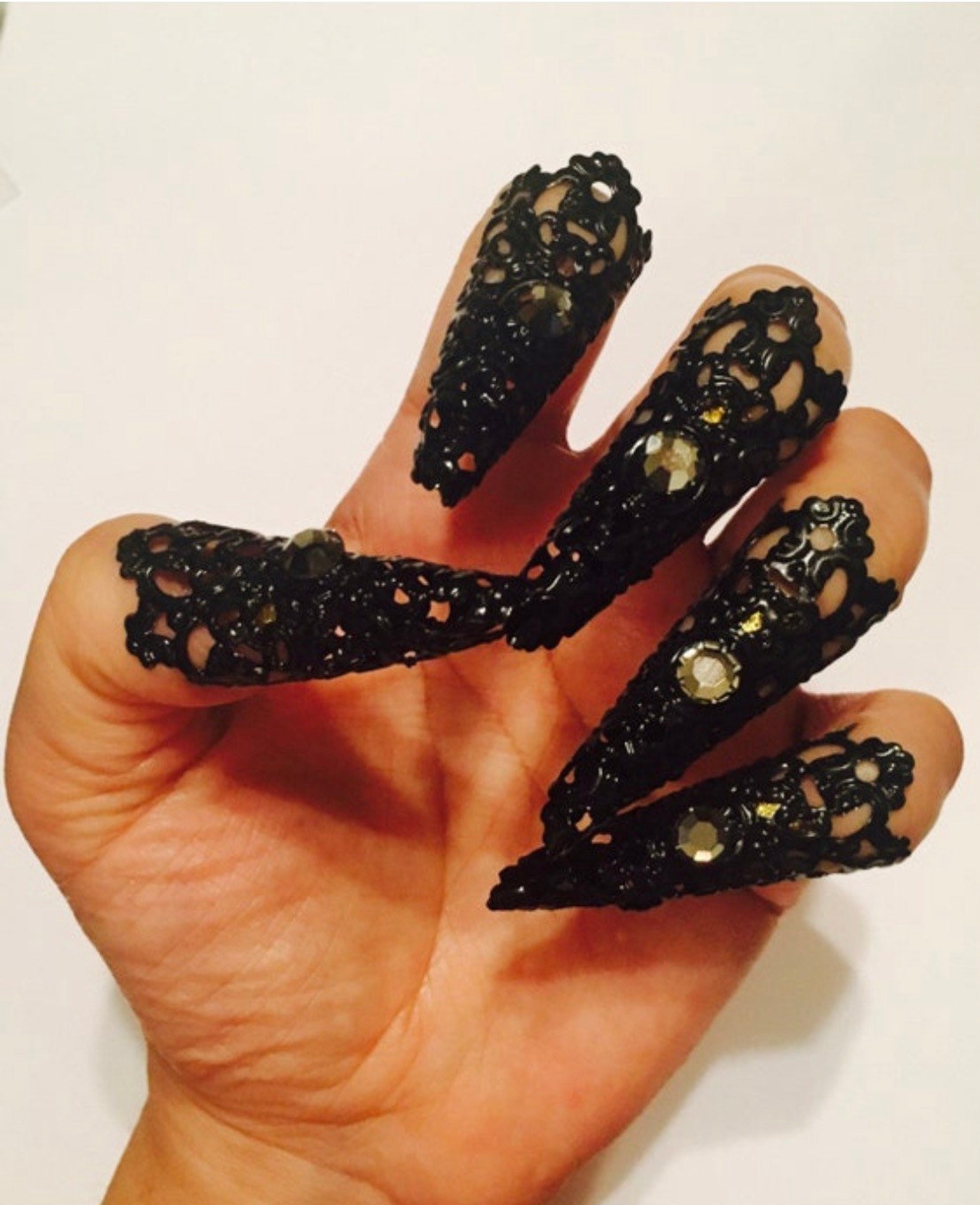 Black Claws, Claw Rings, Nail Tips, Nail Guards,nail Rings,finger Tips ...