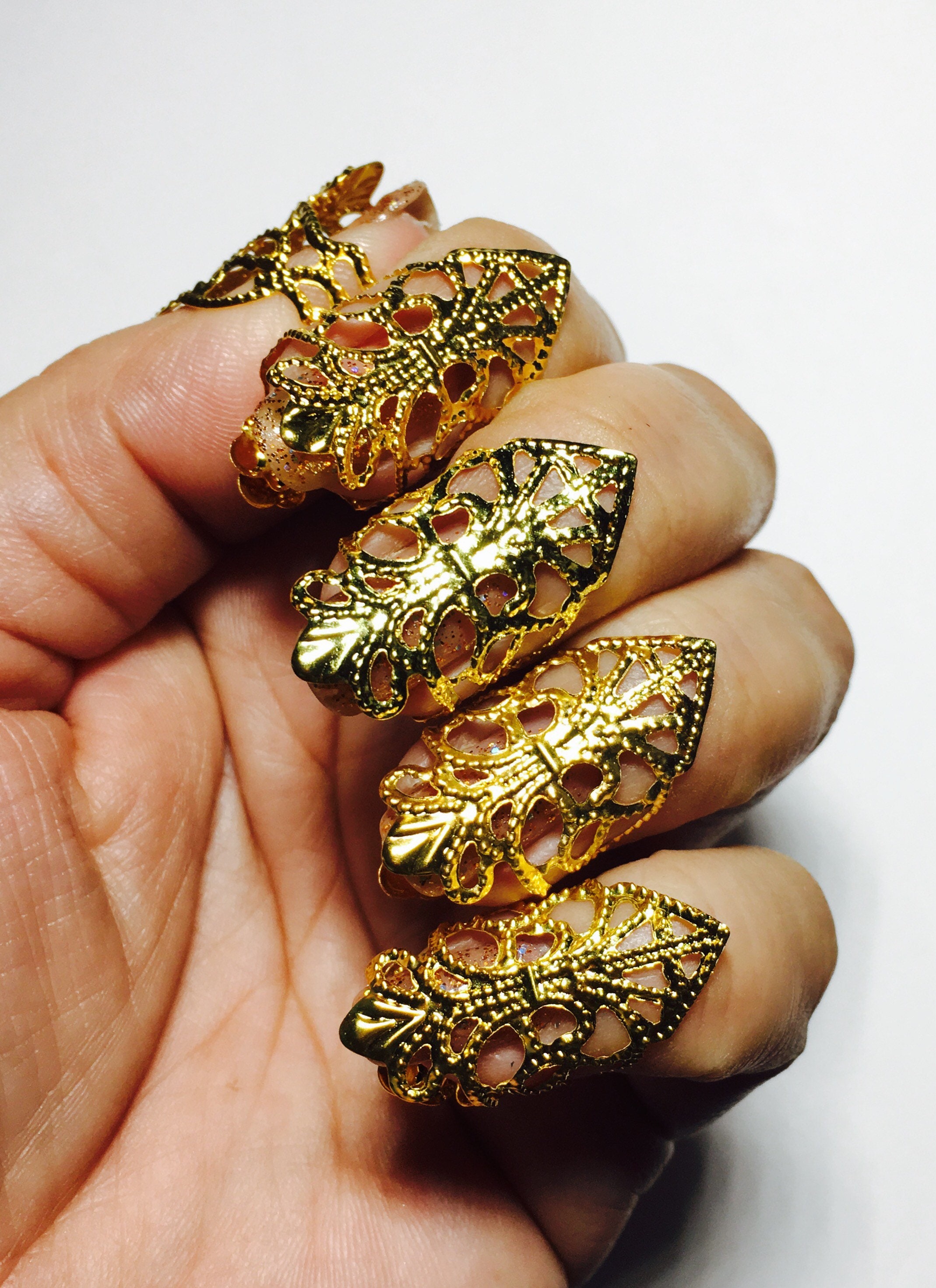 10 Pc. Mini Claw Rings,nail Tips,nail Guards,claws,claw Rings,finger ...