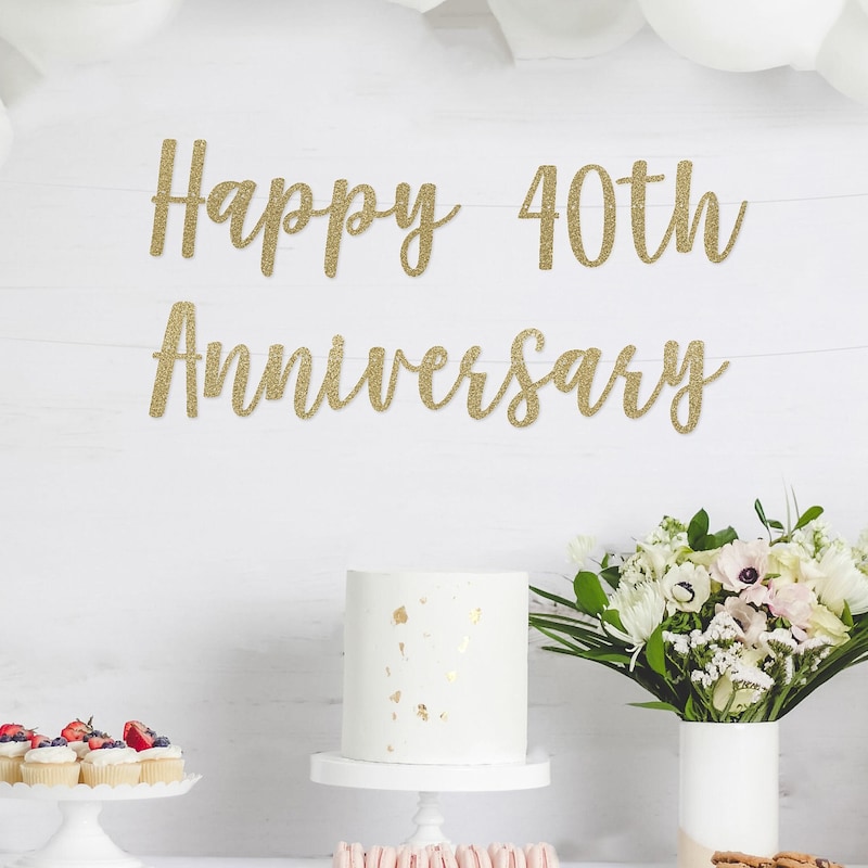 Happy Anniversary 40 Banner - Etsy