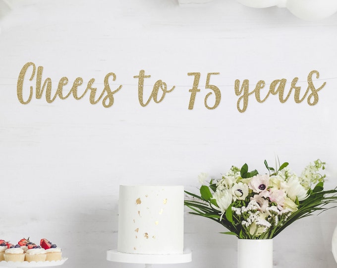 75th Birthday Decorations / Number 75 Mason Jar Centerpiece / 75 Decor ...