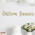 Custom 2 Line Banner Block and Script Letters, Personalized Two Line ...