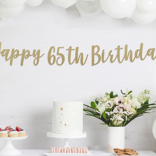 Cheers to 65 Years 65 Years Blessed Banner 65th Birthday - Etsy